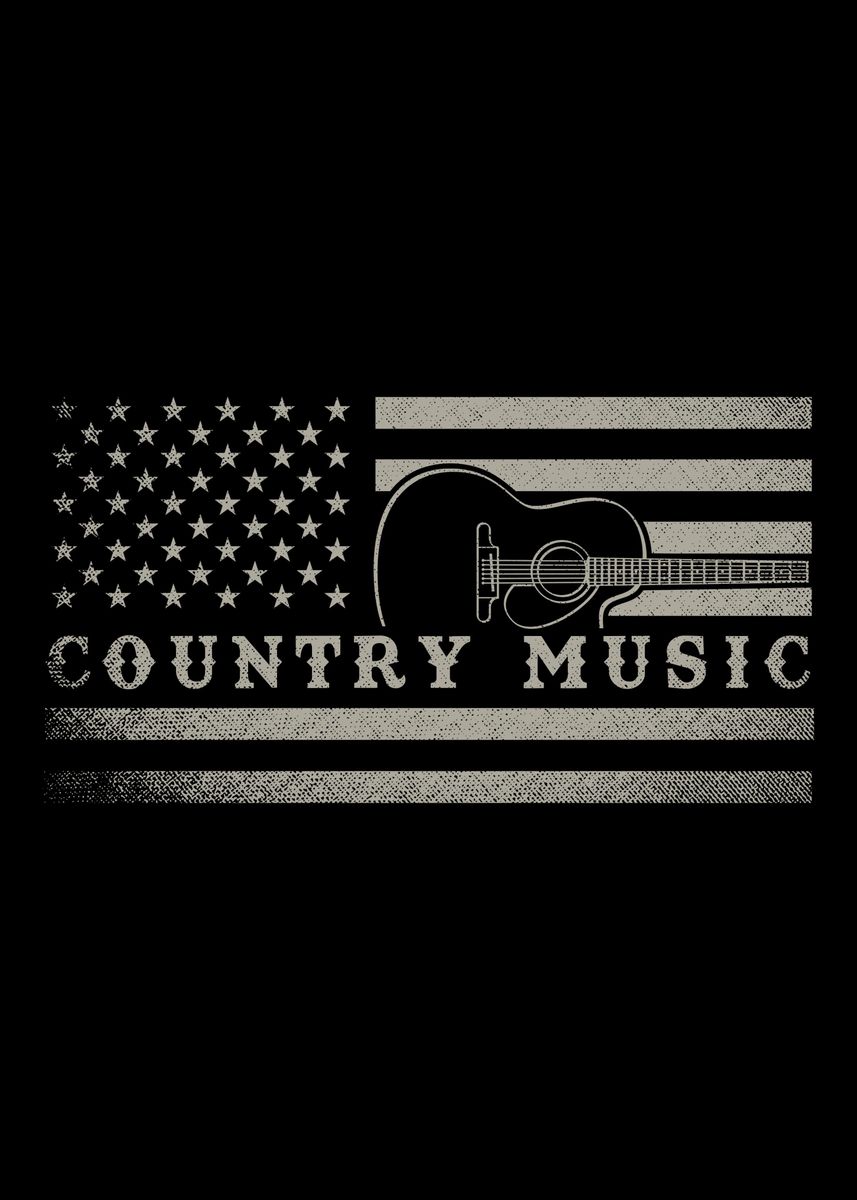 'American Country Music' Poster, picture, metal print, paint by ...