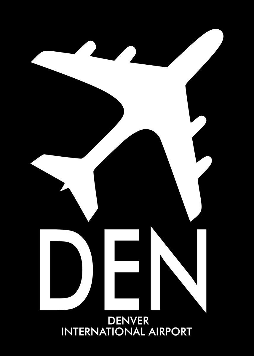 'DENVER DEN AIRPORT' Poster, picture, metal print, paint by Atomic Chinook | Displate