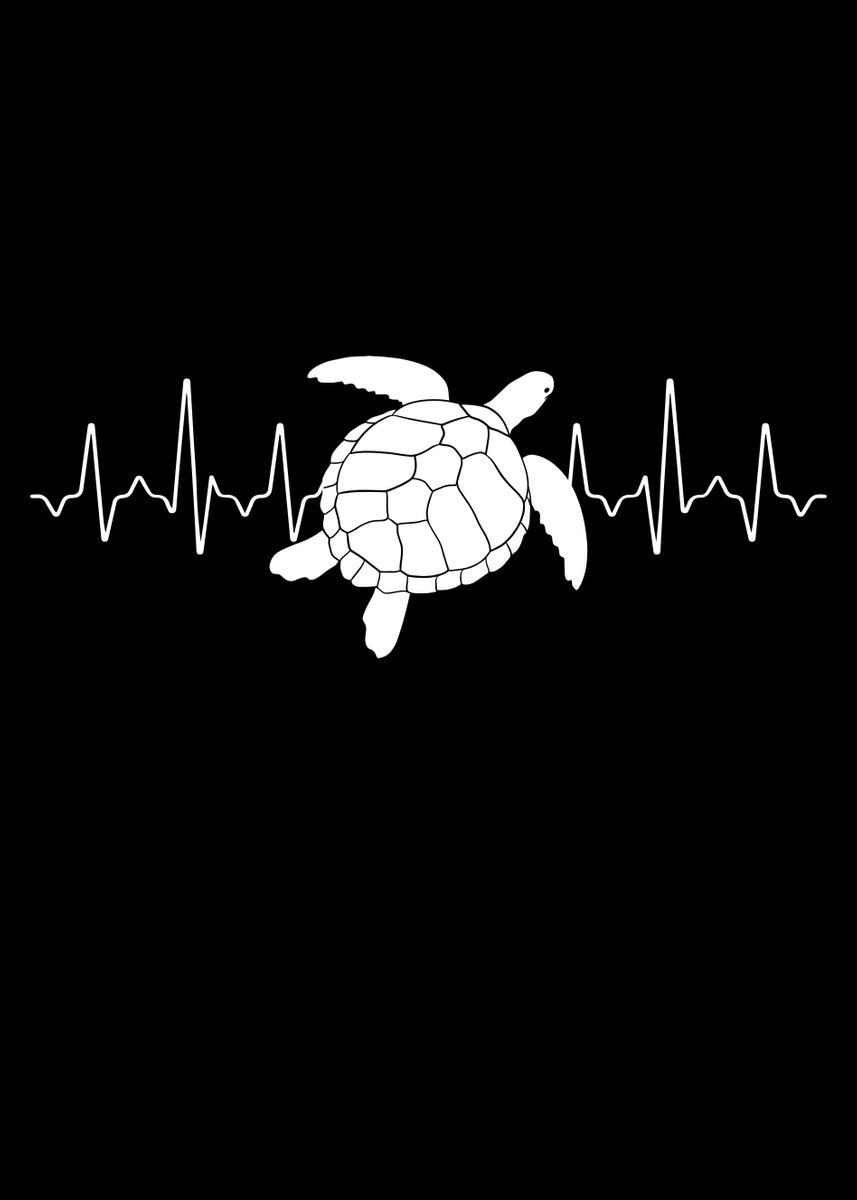 'Turtle Heartbeat' Poster, picture, metal print, paint by schmugo ...