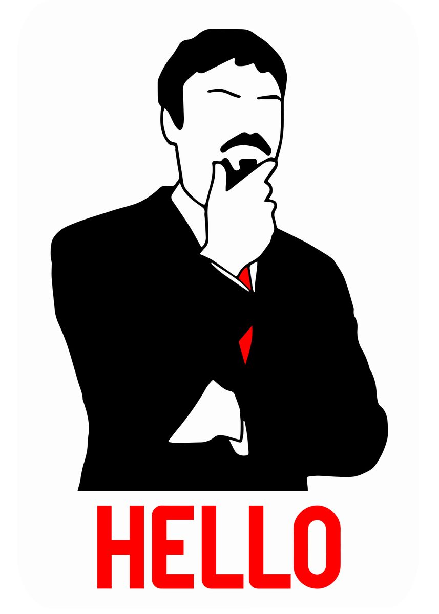 'Ashens Hello' Poster, picture, metal print, paint by Ashens | Displate