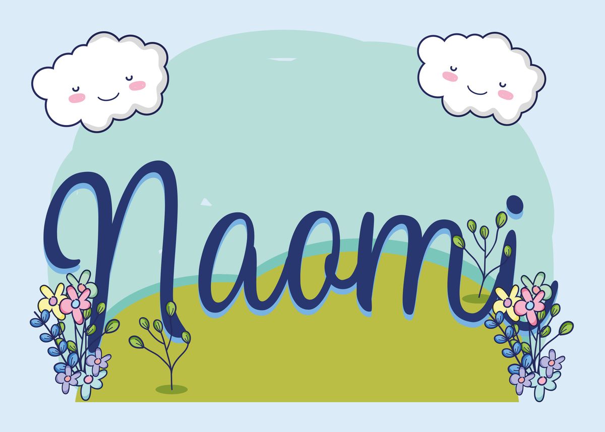 'NAOMI Baby Name Sign Gift' Poster by Ingo Helmet | Displate