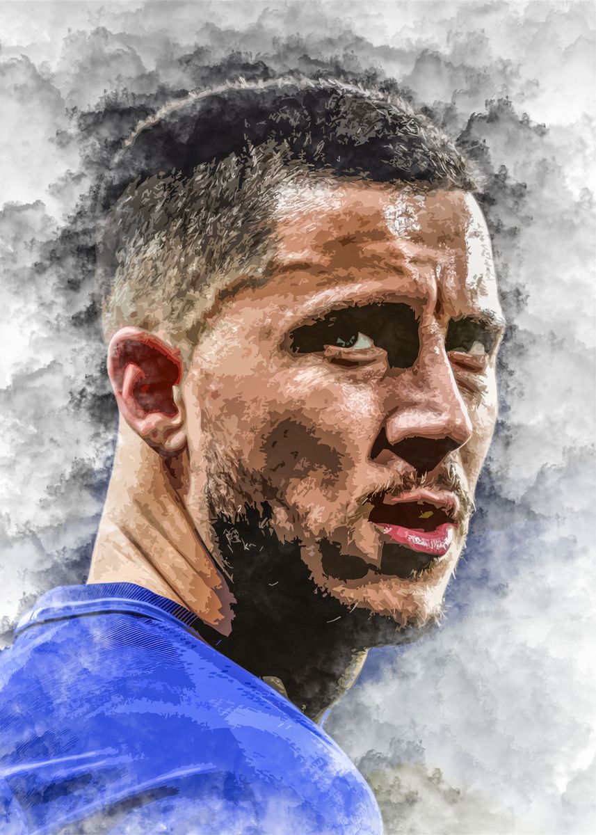 'Eden Hazard' Poster, picture, metal print, paint by Sabiqul Fahmi ...
