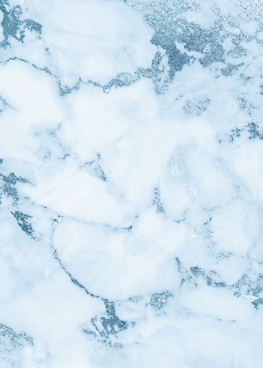 'Blue Frosted Marble 04' Poster, picture, metal print, paint by Aloke ...