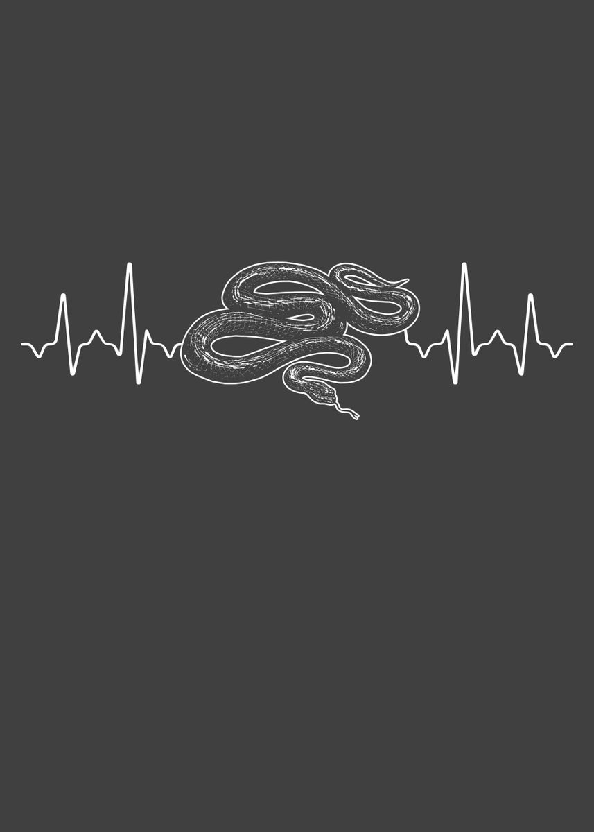 'Python Heartbeat' Poster by schmugo | Displate