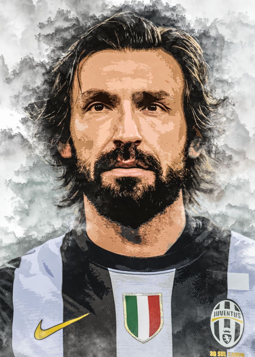 'Andrea Pirlo' Poster, picture, metal print, paint by Sabiqul Fahmi ...