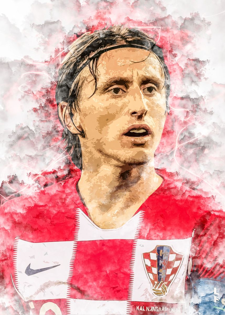'Luka Modric' Poster, picture, metal print, paint by Sabiqul Fahmi ...