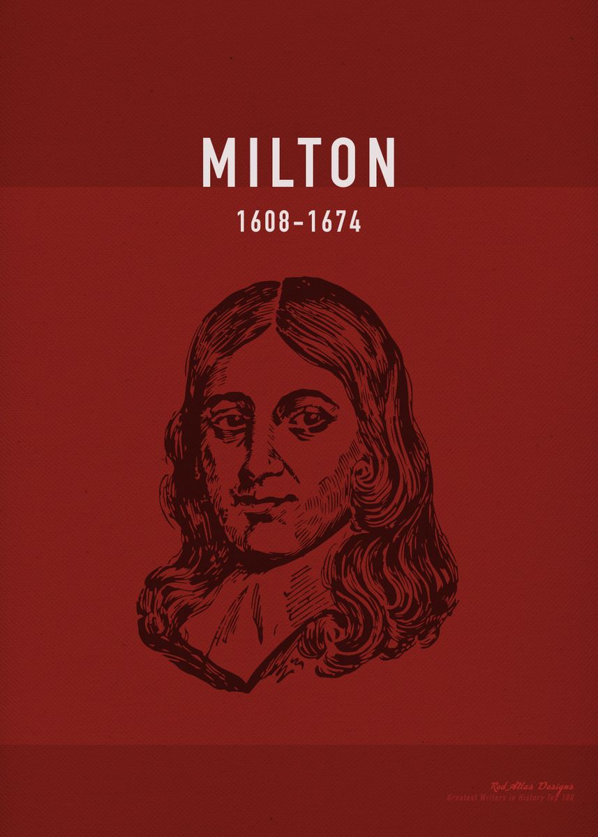'Milton Author Art ' Poster, picture, metal print, paint by Design ...