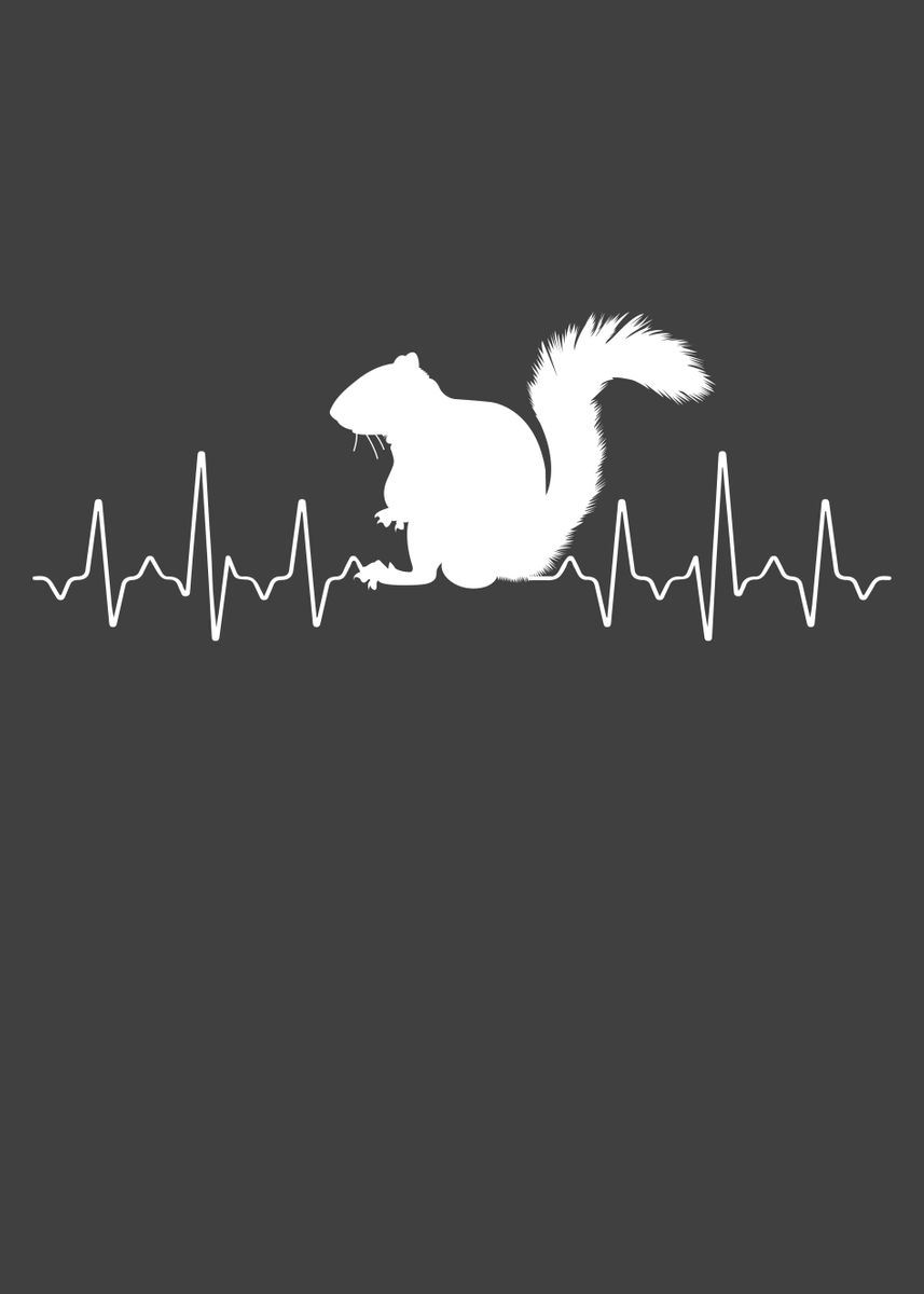 'Squirrel Heartbeat' Poster, picture, metal print, paint by schmugo ...