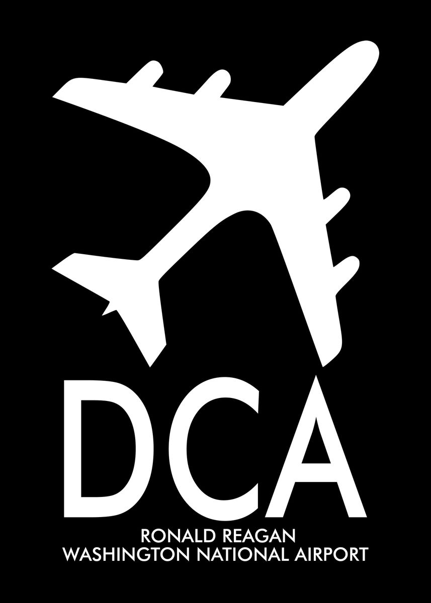 'RONALD REAGAN DCA AIRPORT' Poster, picture, metal print, paint by ...