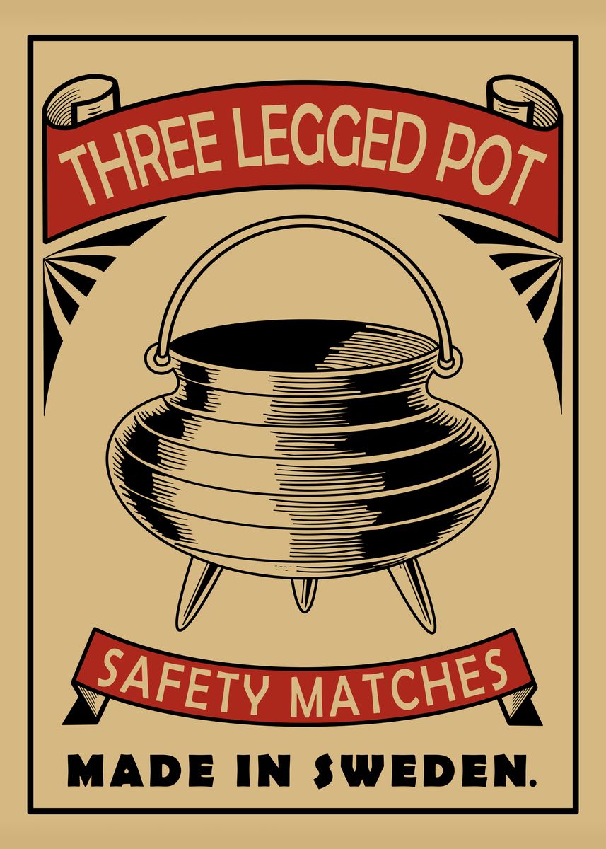 'The Three Legged Pot' Poster, picture, metal print, paint by ...