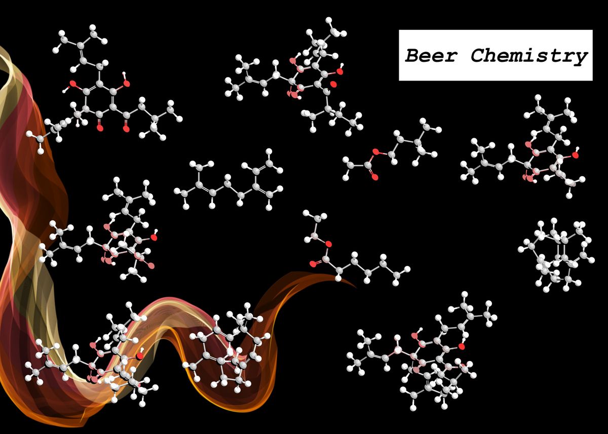 'Beer Chemistry' Poster by ChemECool | Displate