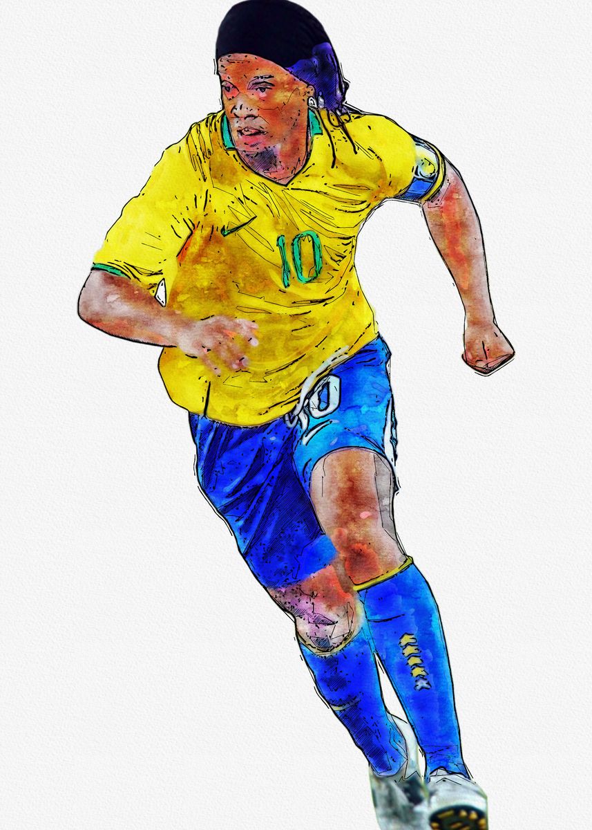 'Ronaldinho' Poster by Lincoldhais | Displate