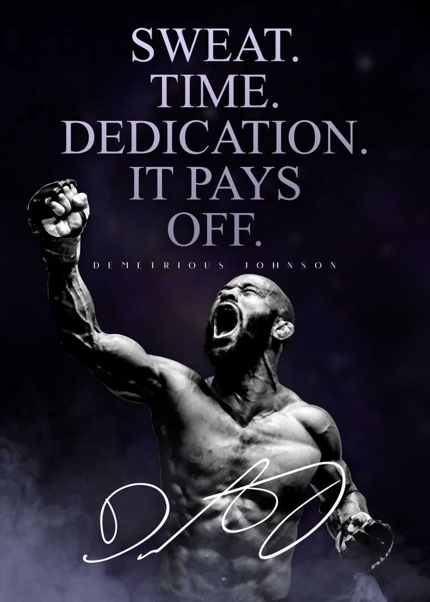 'UFC MMA Demetrious Johnson' Poster, picture, metal print, paint by ...