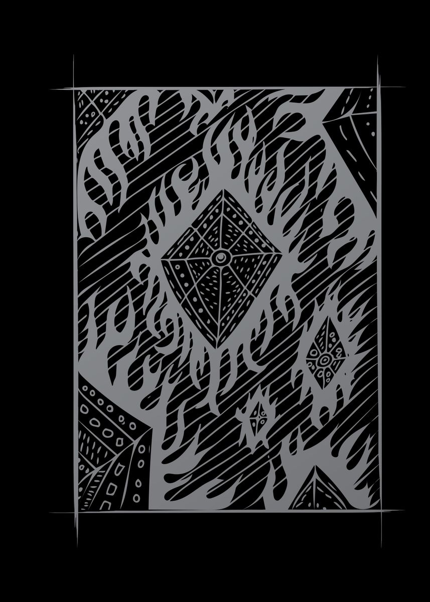 'Flaming Shields ' Poster, picture, metal print, paint by Jesse Lennon ...