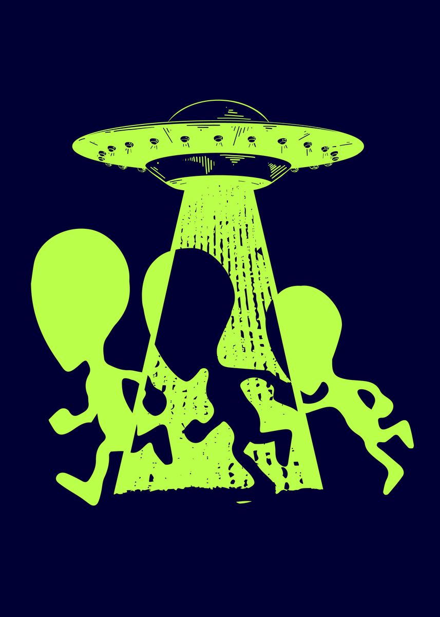 'Area 51 Run' Poster, picture, metal print, paint by I Can Haz Art ...