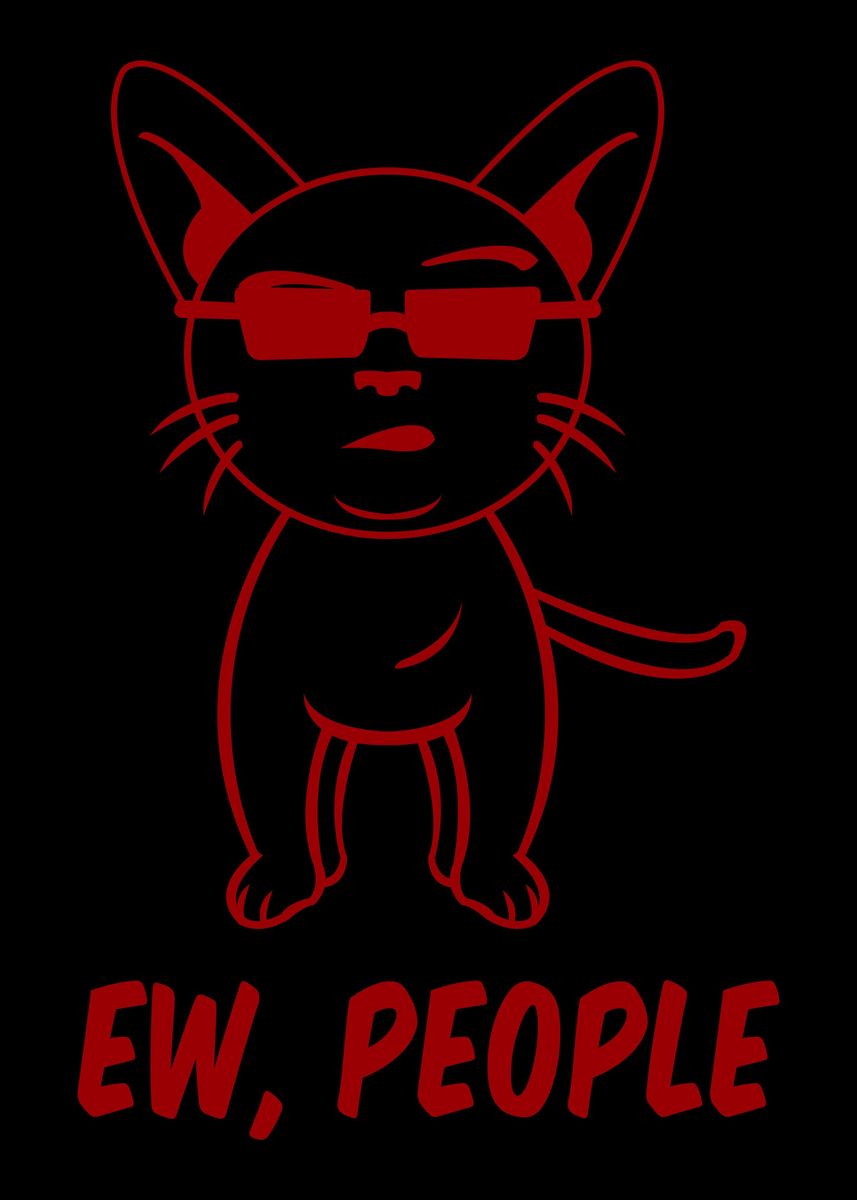 'Ew People Cat Unicorn Cati' Poster by John DonJoe | Displate