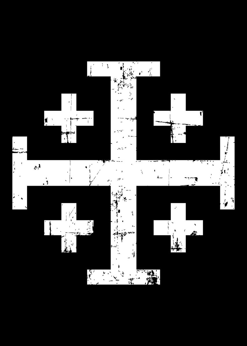 'Jerusalem cross' Poster, picture, metal print, paint by Designzz ...