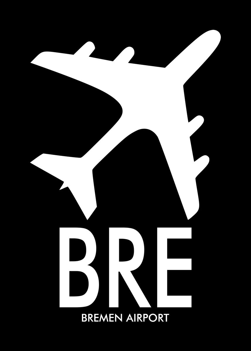 'BREMEN AIRPORT BRE' Poster, picture, metal print, paint by Atomic ...
