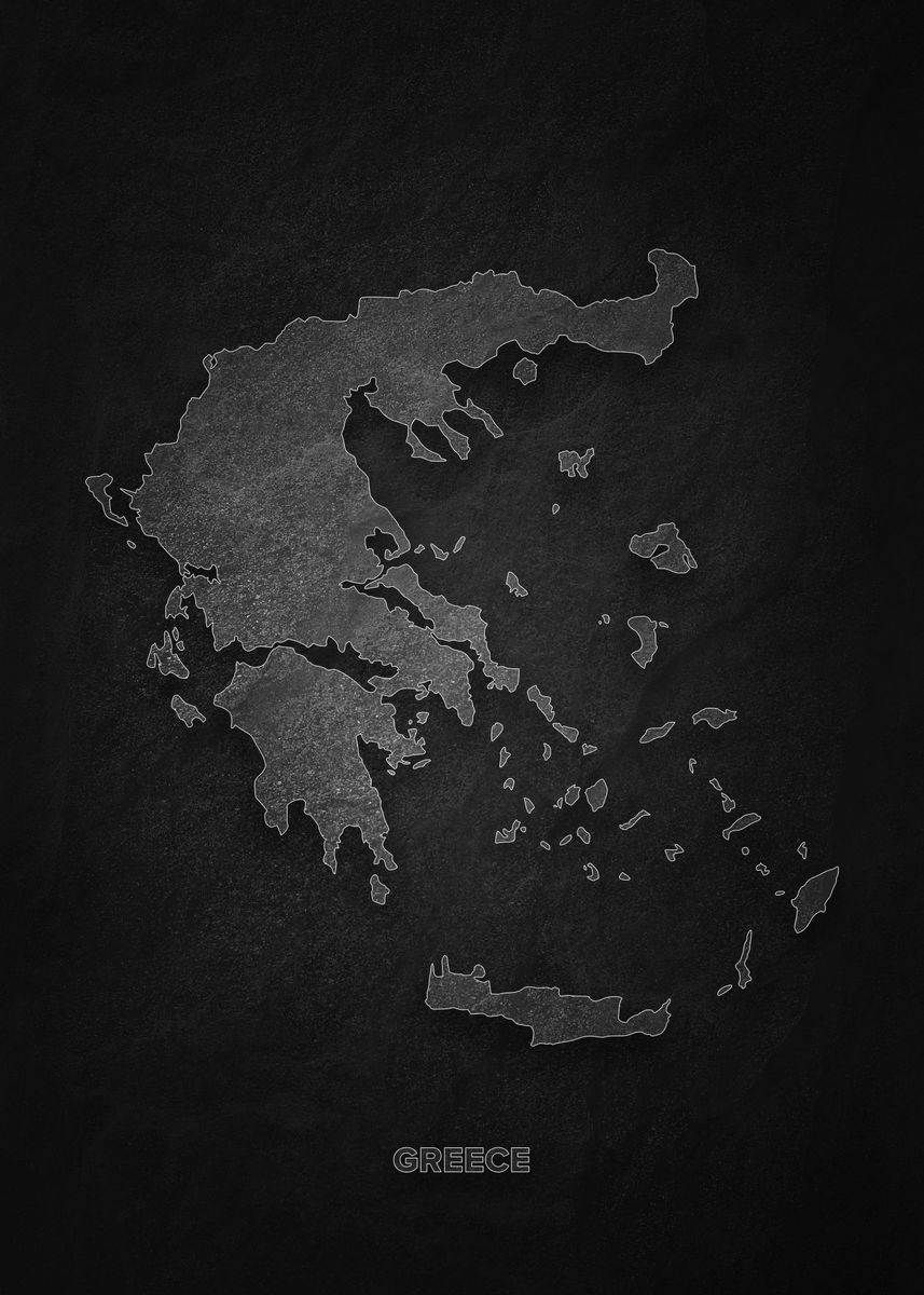 'Greece Map' Poster by Visitify | Displate