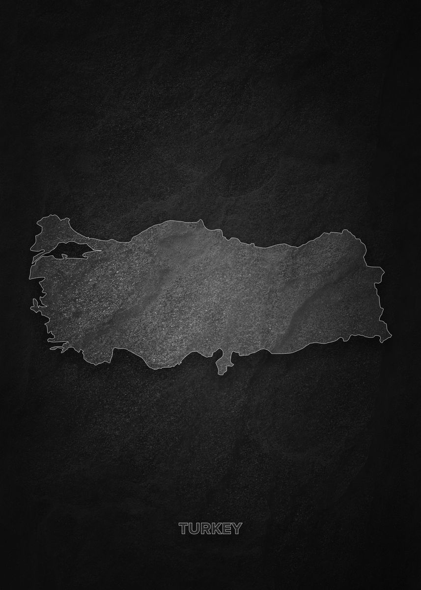 'Turkey Map' Poster by Visitify | Displate