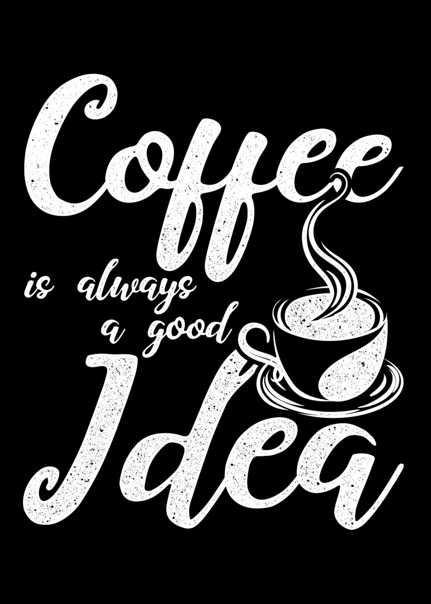 'Coffee Caffeine' Poster, picture, metal print, paint by Norden | Displate