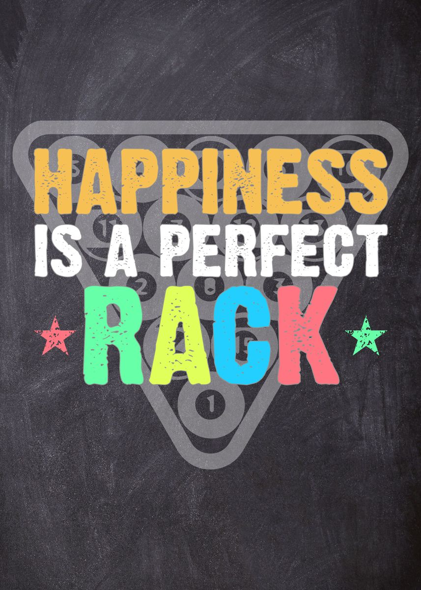 'Perfect Rack Pool Billiard' Poster, picture, metal print, paint by ...