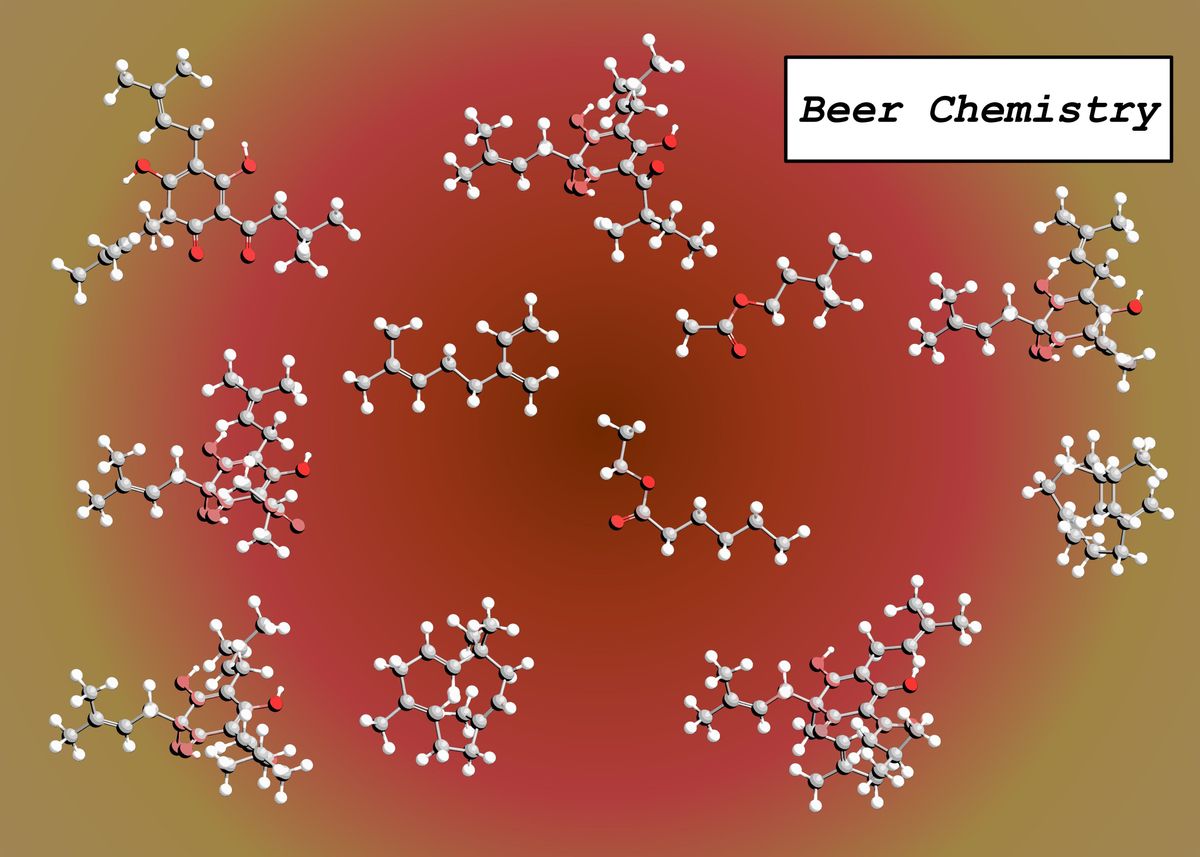'Beer Chemistry' Poster by ChemECool | Displate