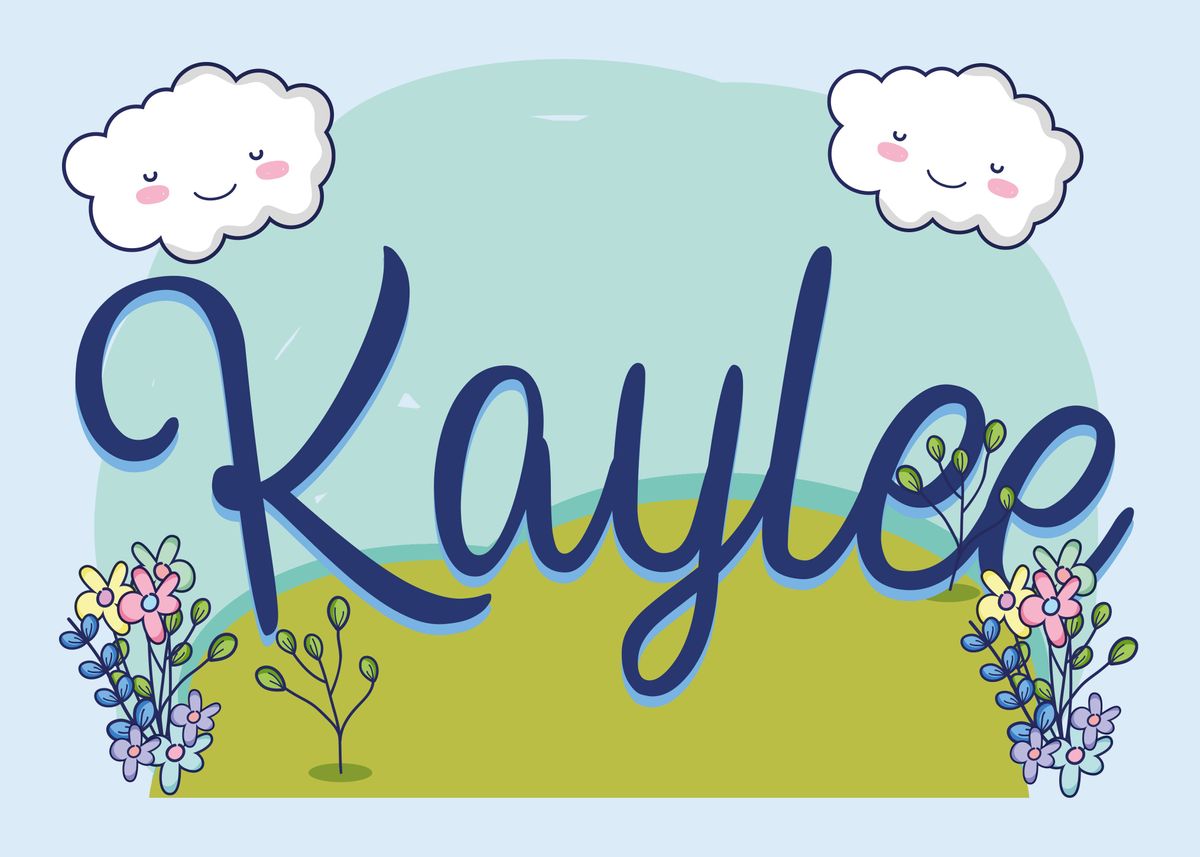 'KAYLEE Baby Name Sign Gift' Poster by Ingo Helmet | Displate