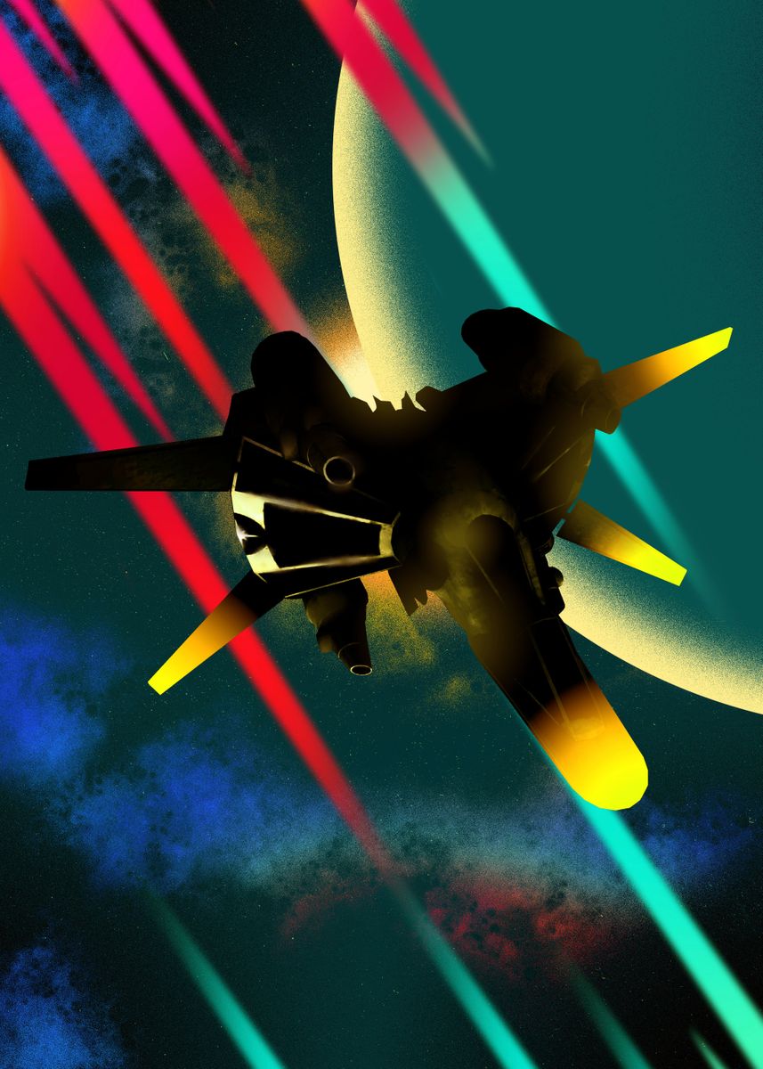 'Gunstar' Poster, picture, metal print, paint by Mr Jackpots | Displate