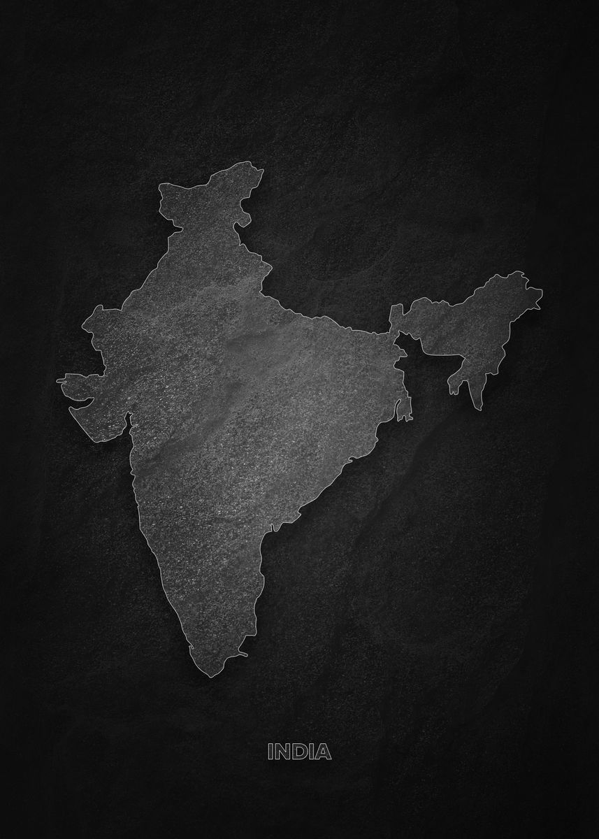 'India Map' Poster by Visitify | Displate