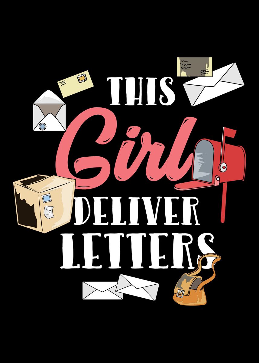 'This Girl Deliver Letters ' Poster by Uwe Seibert | Displate