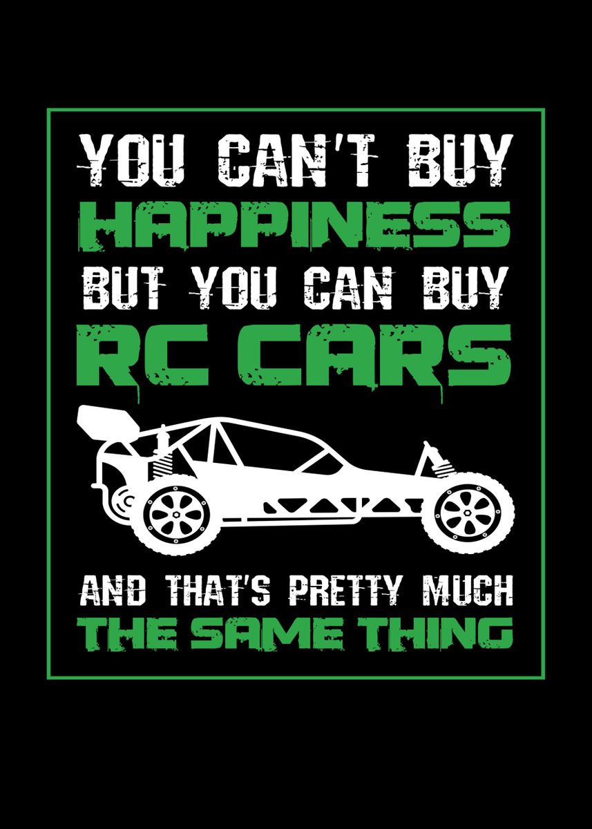 'Happiness RC Cars Same' Poster by Mooon | Displate
