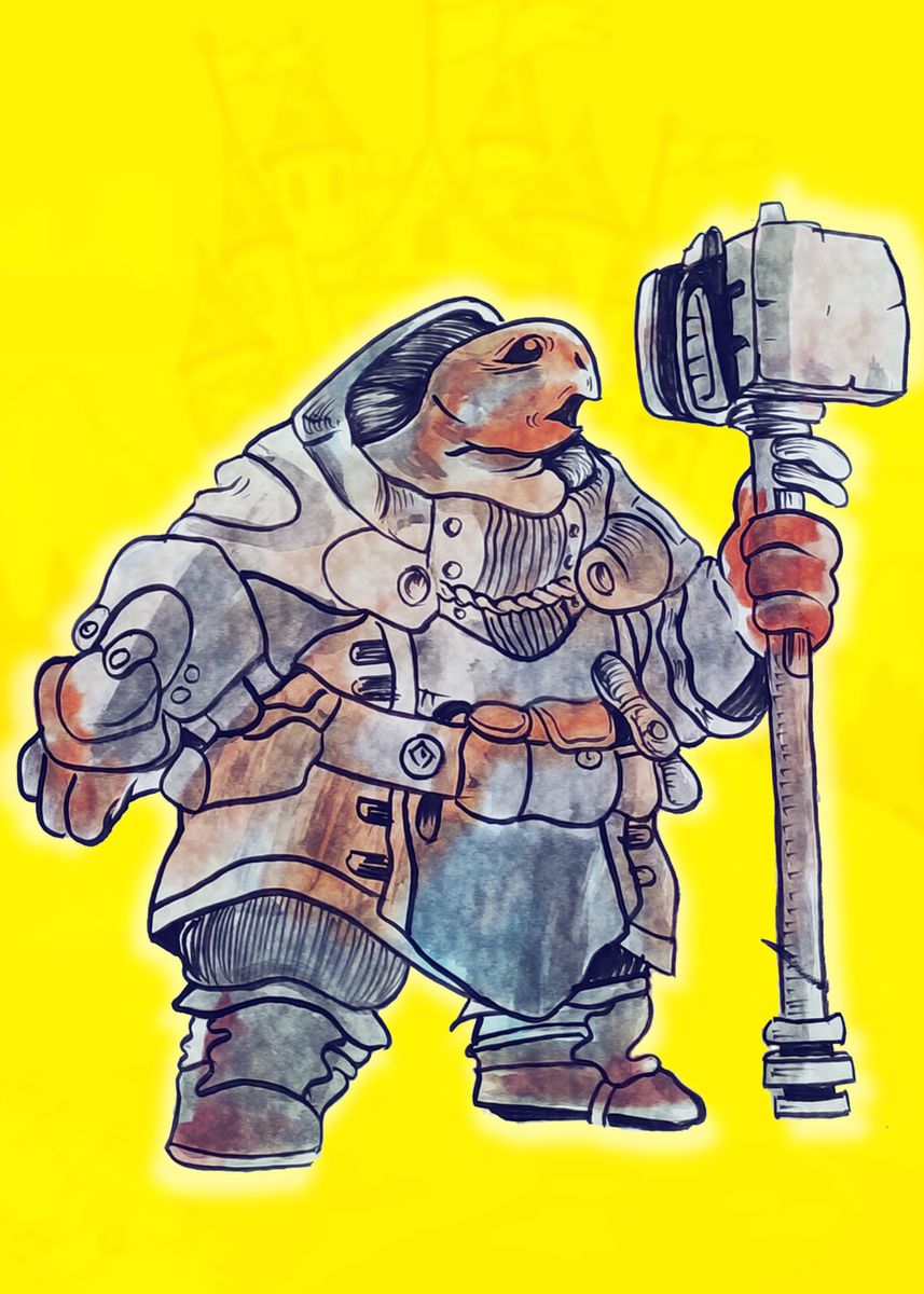 'THE TORTOISE WARRIOR' Poster, picture, metal print, paint by ASP ARTS ...