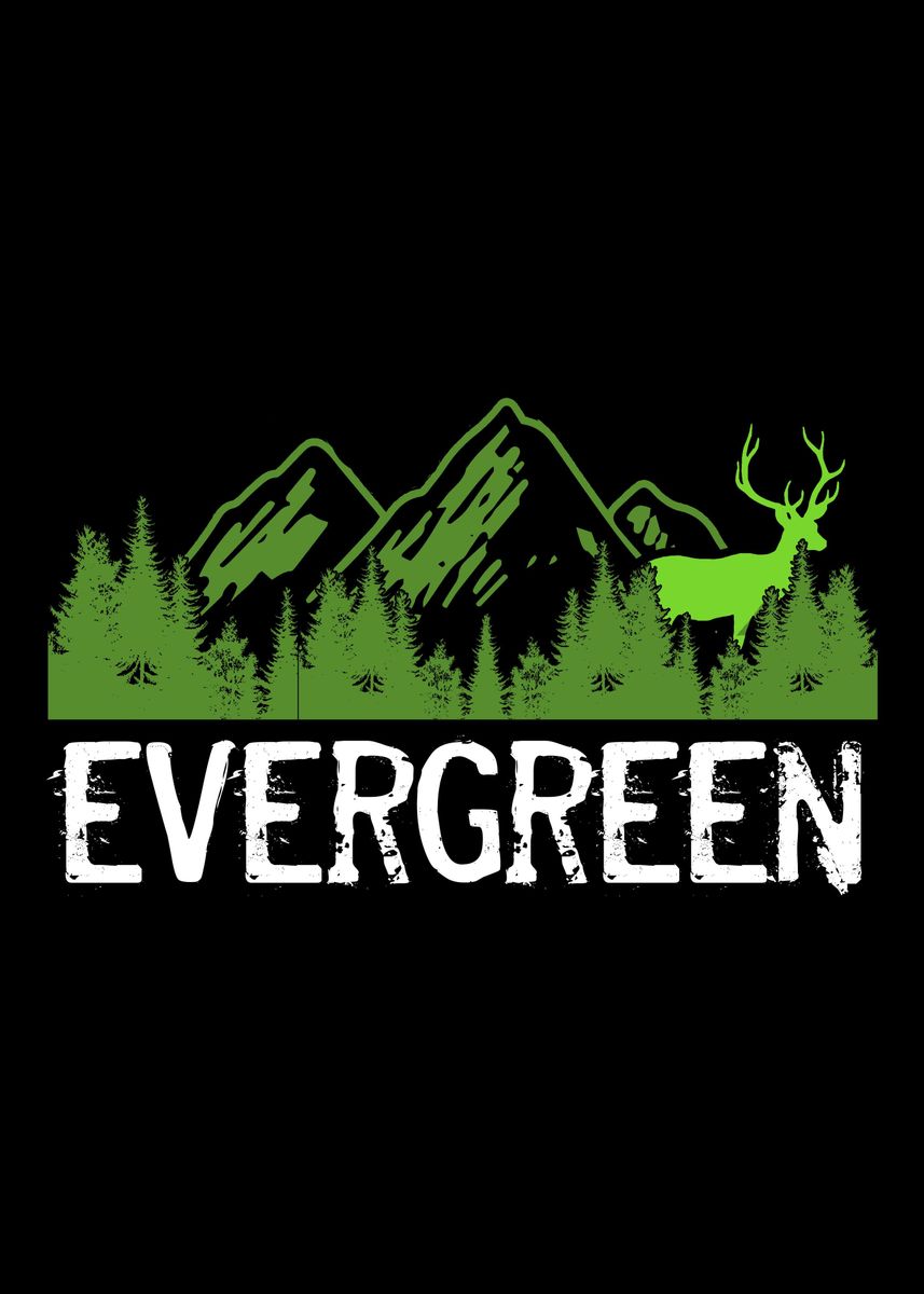 'Evergreen' Poster, picture, metal print, paint by Cooldruck | Displate