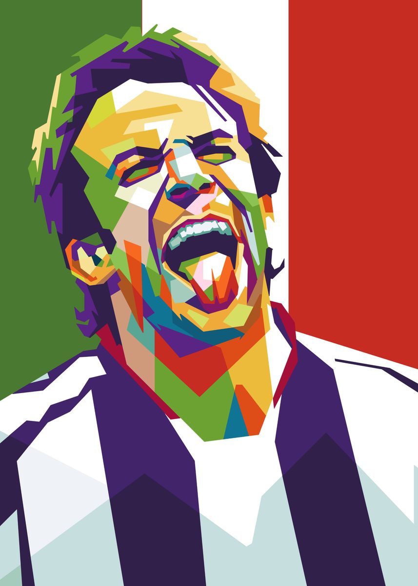 'DEL PIERO' Poster, picture, metal print, paint by Fajar Sidik | Displate