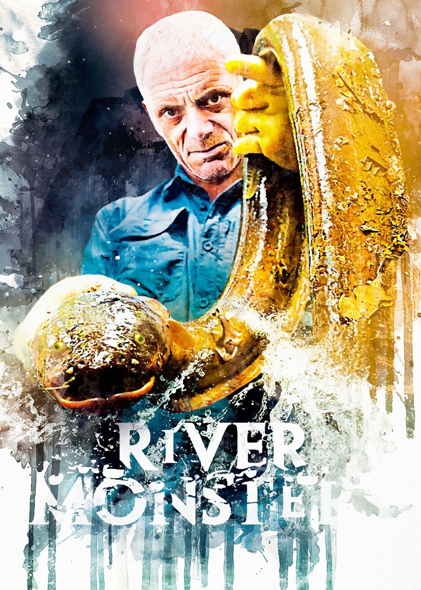 'River Monsters 3' Poster, picture, metal print, paint by Vivienne ...