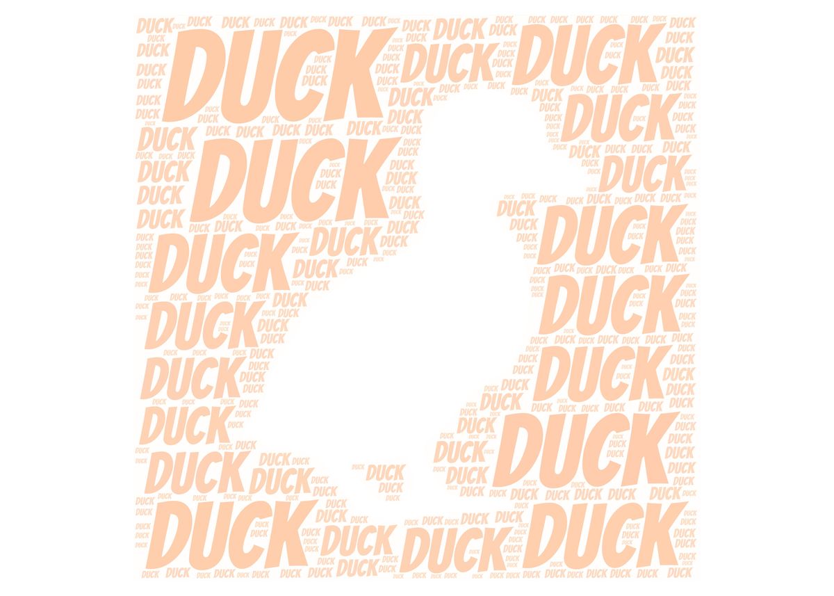 'Duck Word Cloud' Poster by WordcloudPresents | Displate