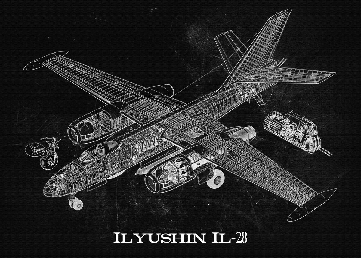 'Ilyushin Il28' Poster by JAT DESIGNS | Displate