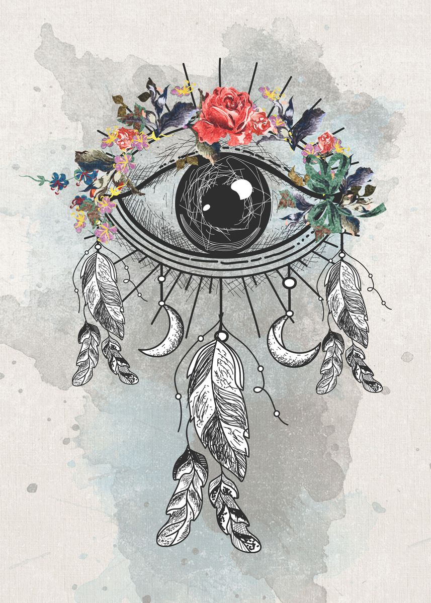 'Spirit Eye' Poster, picture, metal print, paint by AndrejZT | Displate