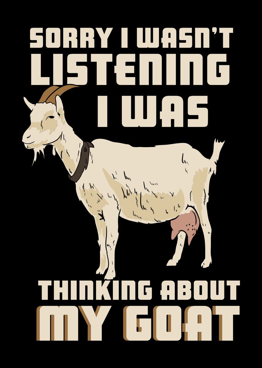 'My Goat' Poster, picture, metal print, paint by Betsytiptoe | Displate