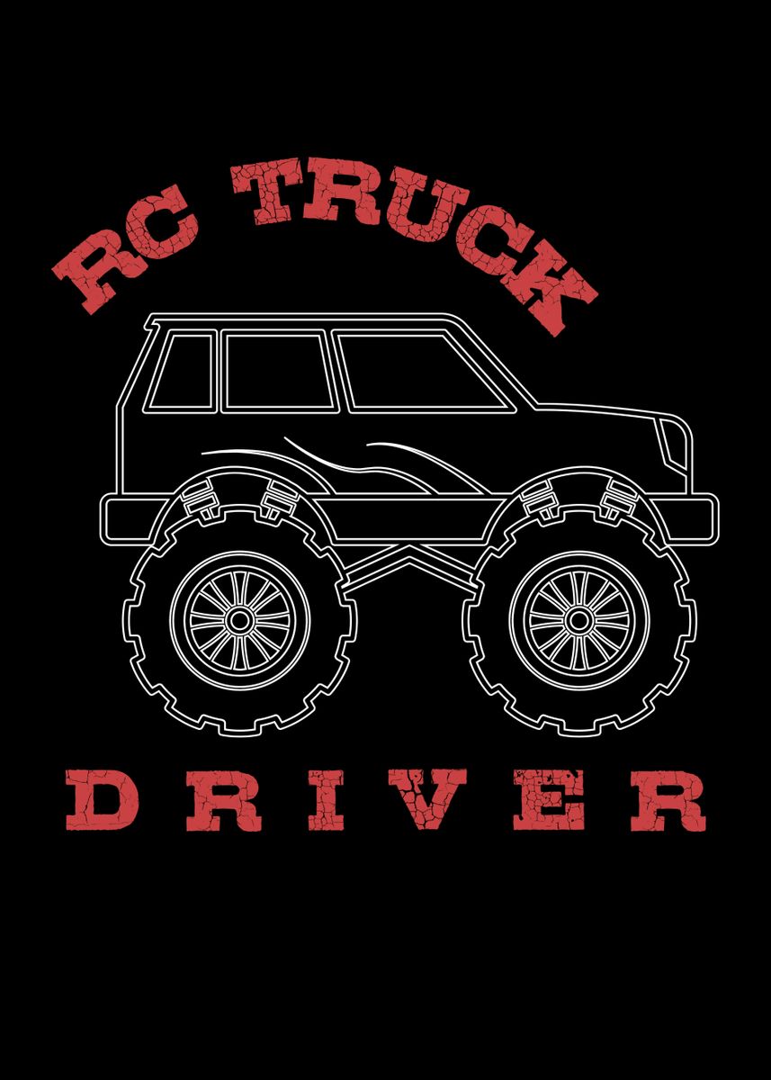 'RC Truck Driver Car Model' Poster, picture, metal print, paint by ...