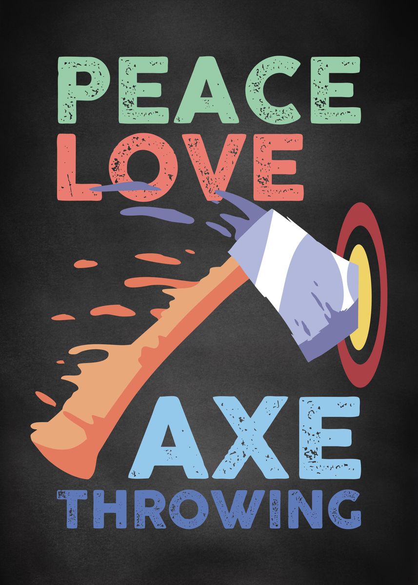 'Axe Throwing' Poster by Betsytiptoe | Displate
