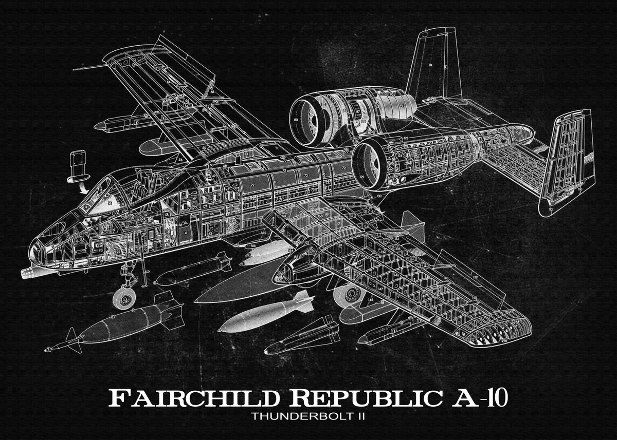 'Fairchild Republic A10 Th' Poster by JAT DESIGNS | Displate