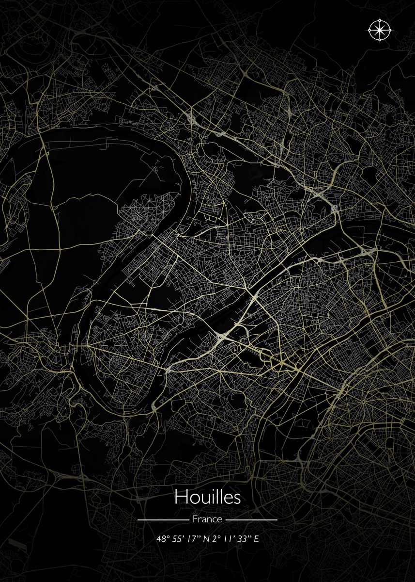 'Houilles' Poster by MaPetiteVille com | Displate