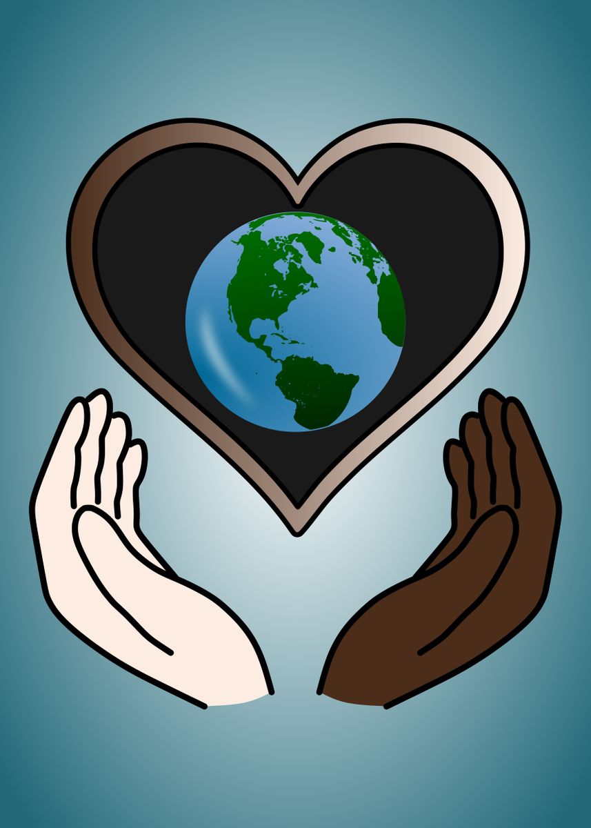 'World Hands Of Love' Poster, picture, metal print, paint by Creatify ...