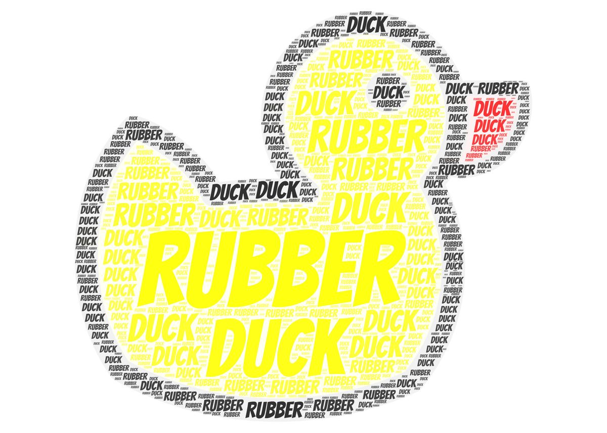 'Rubber Duck Word Cloud' Poster by WordcloudPresents | Displate