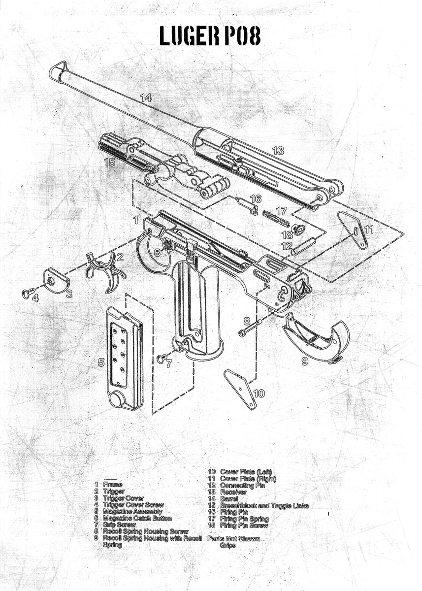 'luger p08' Poster by MAXART DESIGN | Displate