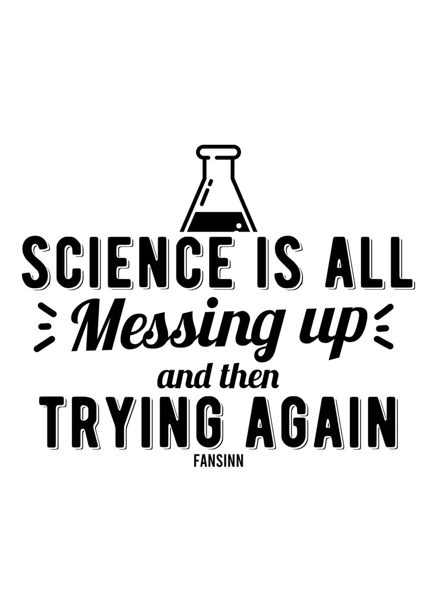 'Science nerd teacher resea' Poster, picture, metal print, paint by ...