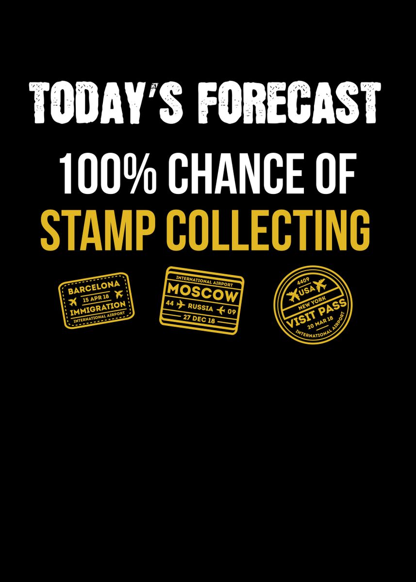 'Todays Forecast Stamp' Poster, picture, metal print, paint by Mooon ...