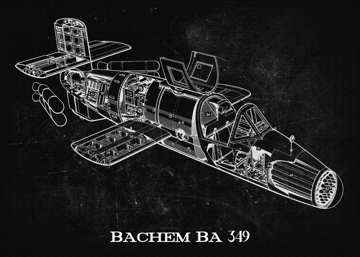 'Bachem Ba 349' Poster by JAT DESIGNS | Displate